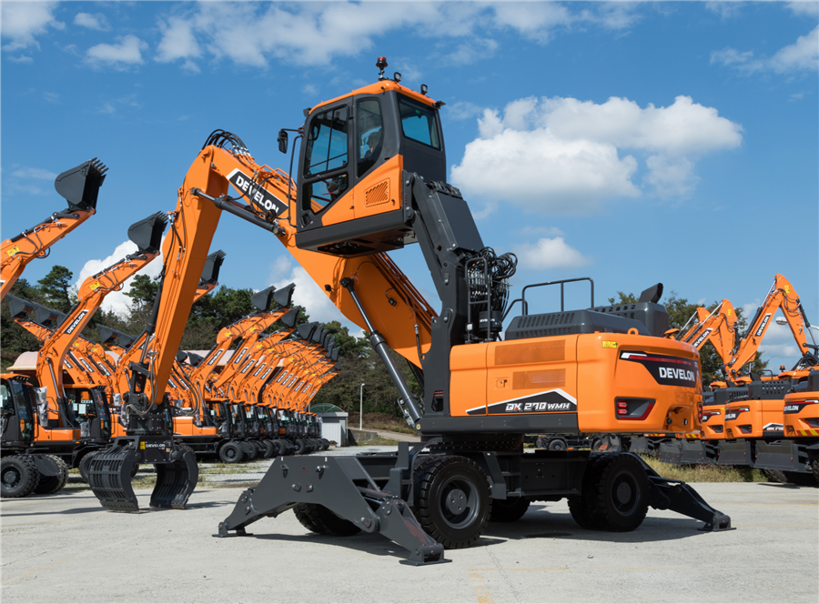 Develon Unveils DX270WMH-7 Material Handler for Recycling and Scrap ...